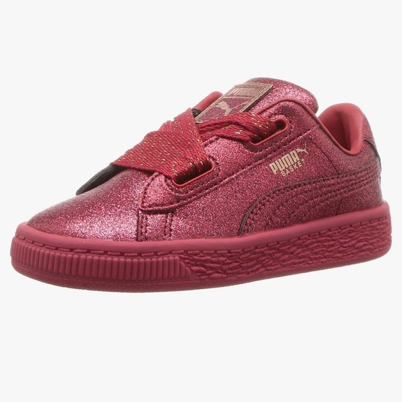 Puma | Shoes | Puma Red Glitter Sneakers | Poshmark